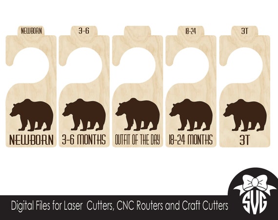 Bear Nursery Closet Dividers Digital Cut File Glowforge | Etsy