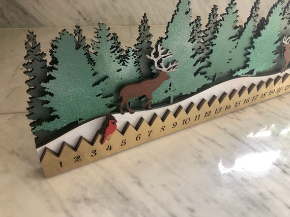 Winter Forest Advent Calendar Christmas Decor Farmhouse - Etsy