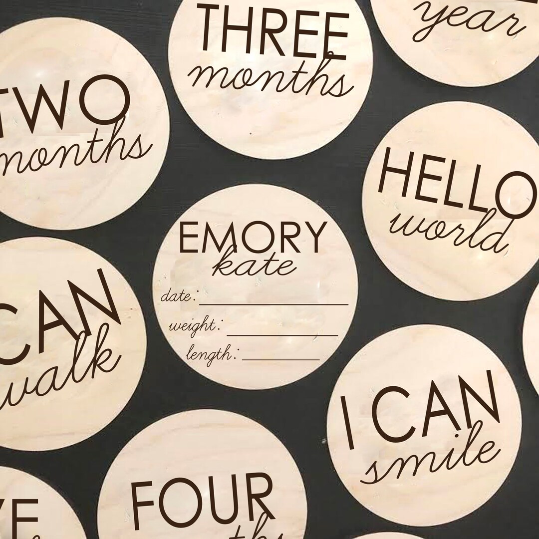 Baby Milestone Photo Markers Digital Cut File Glowforge SVG File Laser ...