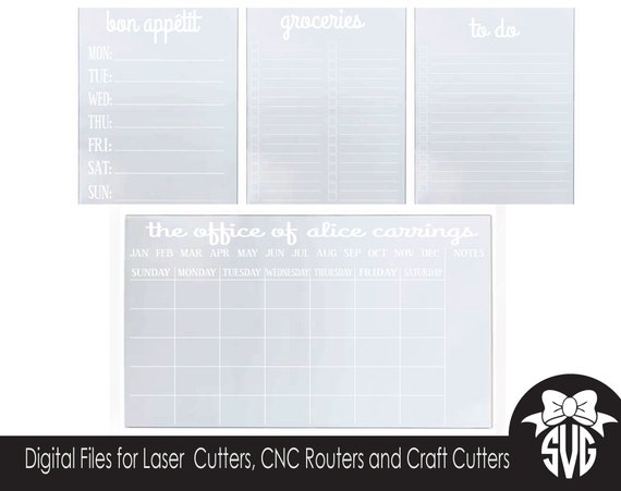Family Command Center Collection Calendar Menu Planner - Etsy