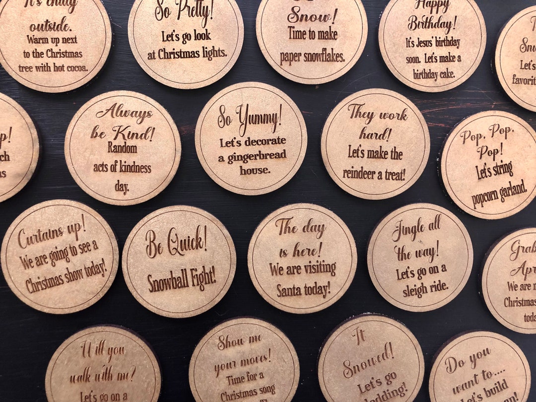 Christmas Activity Tokens | Winter Farmhouse Decor | Advent | Digital ...