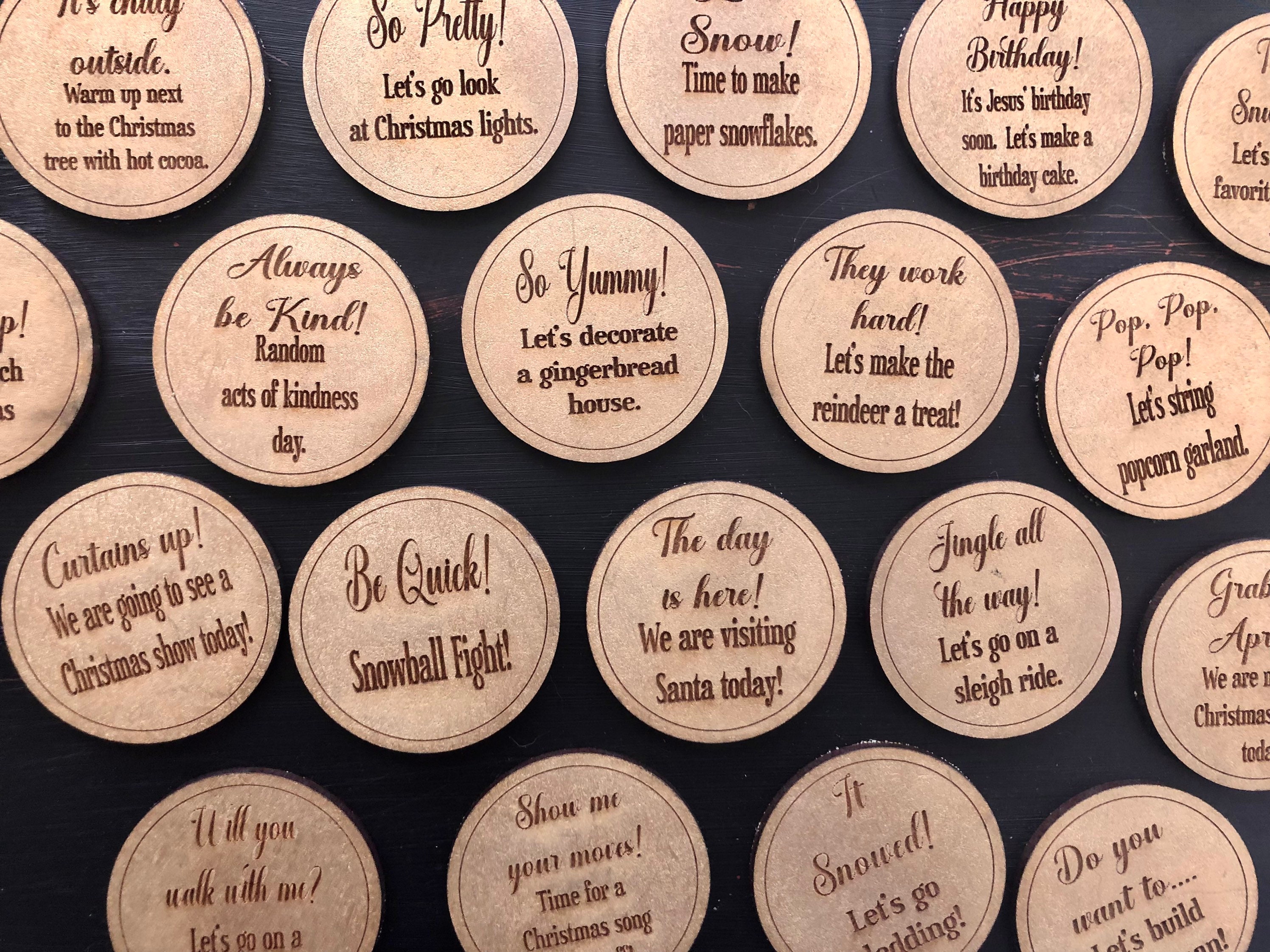 Christmas Activity Tokens | Winter Farmhouse Decor | Advent | Digital ...