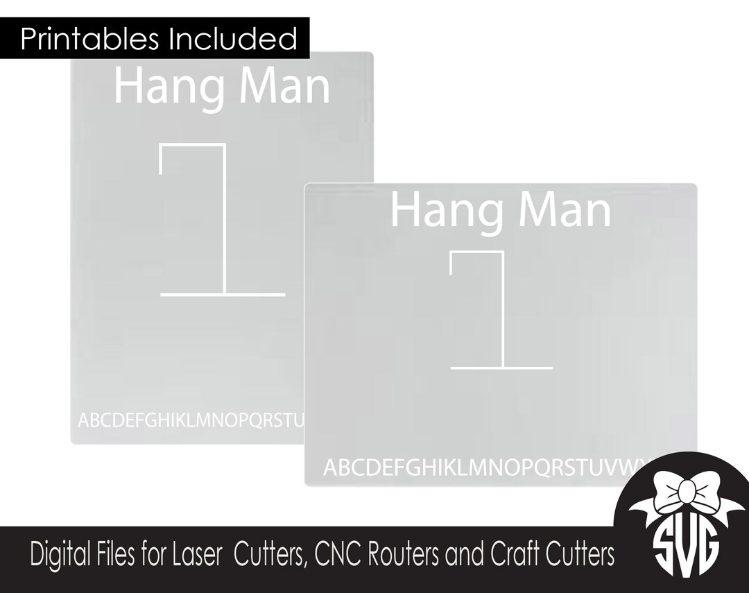 Dry Erase Hangman Board | Digital Cut File | Glowforge | SVG File ...