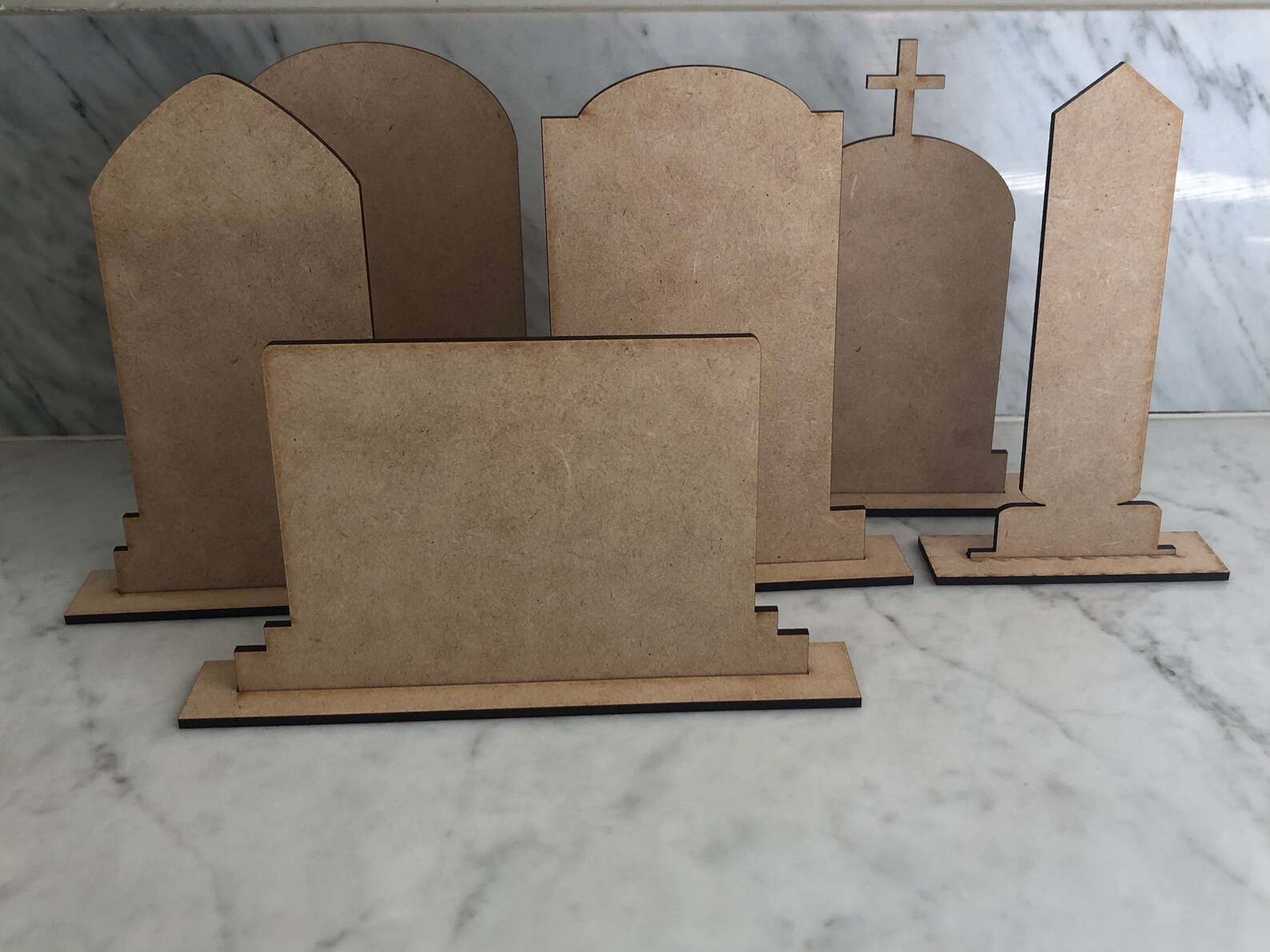 Spooky Tombstone Craft Cutouts With Stands | Halloween Decor ...