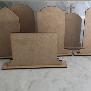 Spooky Tombstone Craft Cutouts With Stands | Halloween Decor ...