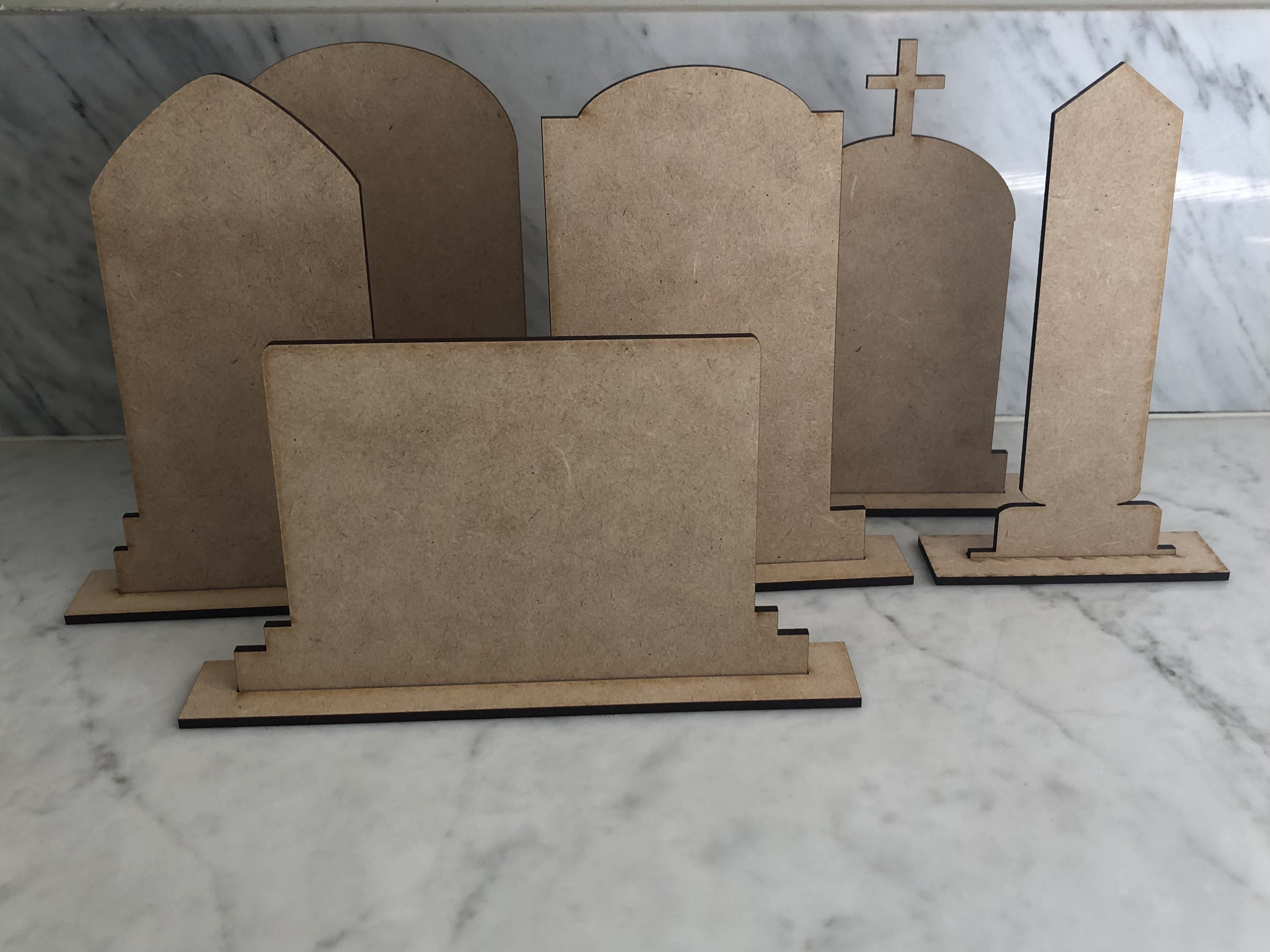 Spooky Tombstone Craft Cutouts With Stands | Halloween Decor ...