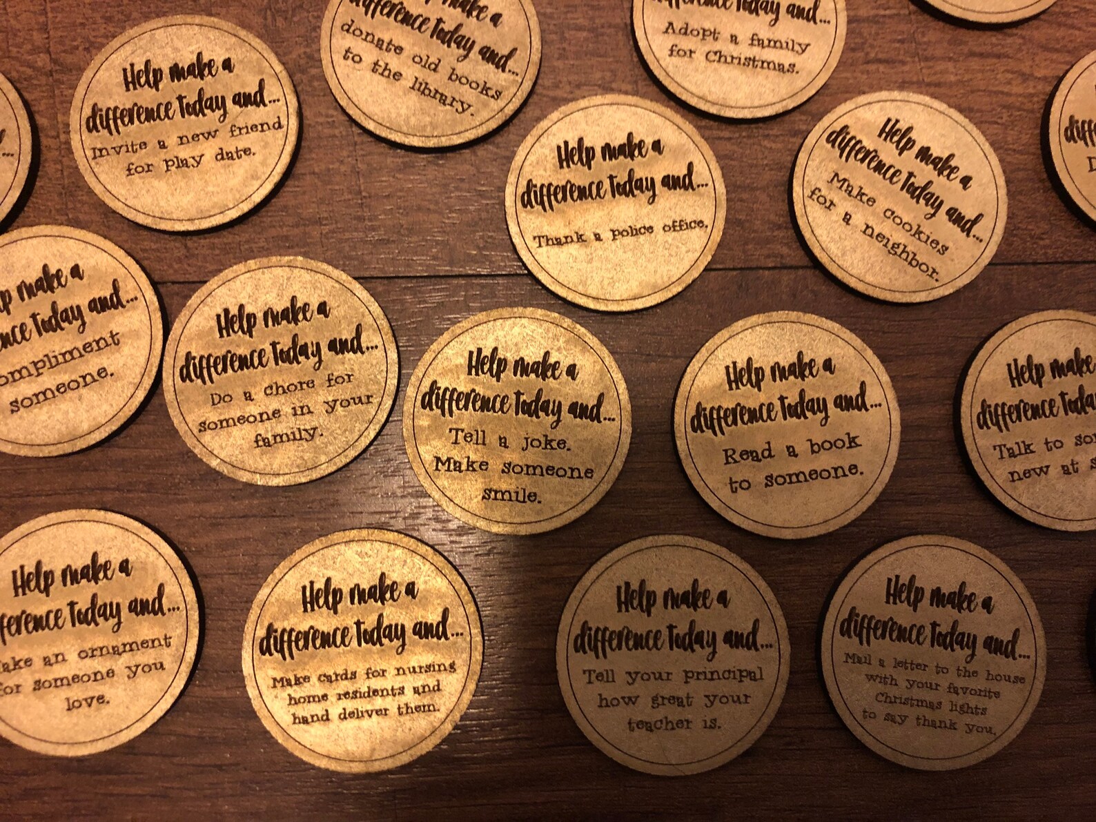 Christmas Countdown Advent Token Bundle Winter Farmhouse - Etsy