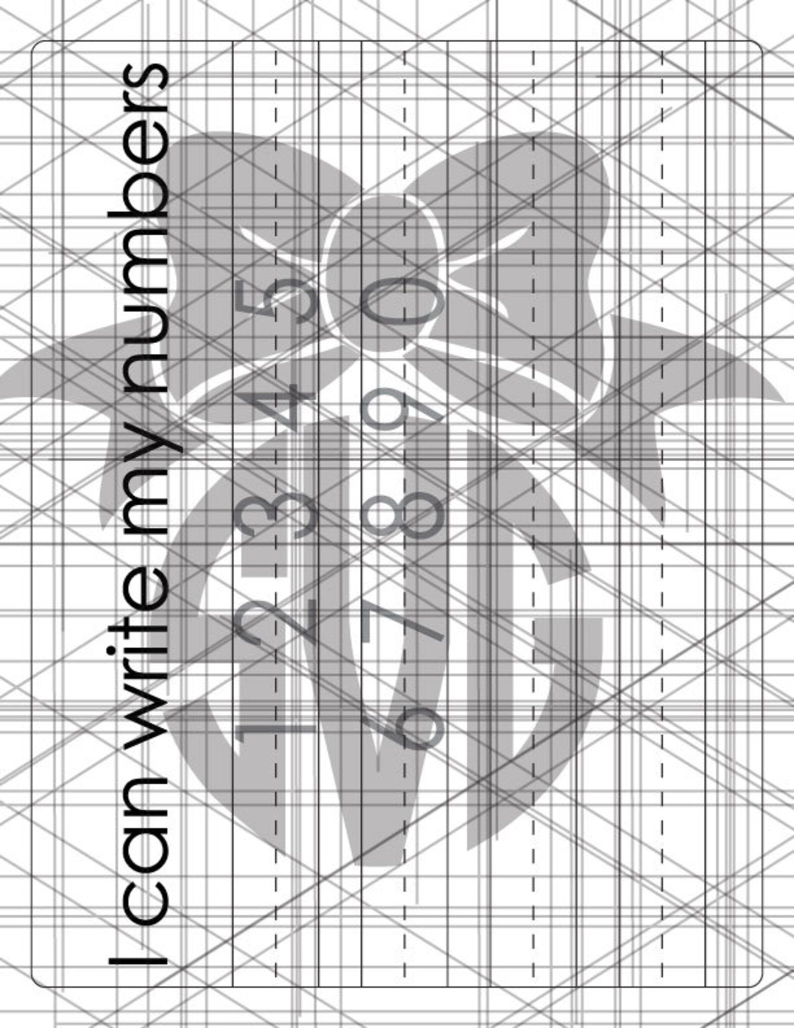 Numbers Dry Erase Writing Practice Tracing Board Digital Cut - Etsy