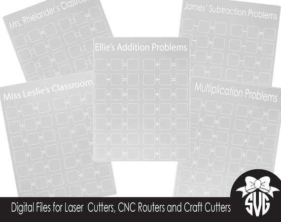 Dry Erase Math Equation Practice Boards 5 Designs - Etsy