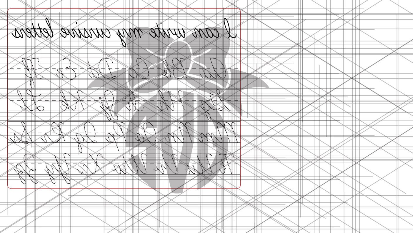 Dashed Cursive Letters Dry Erase Writing Practice Tracing | Etsy