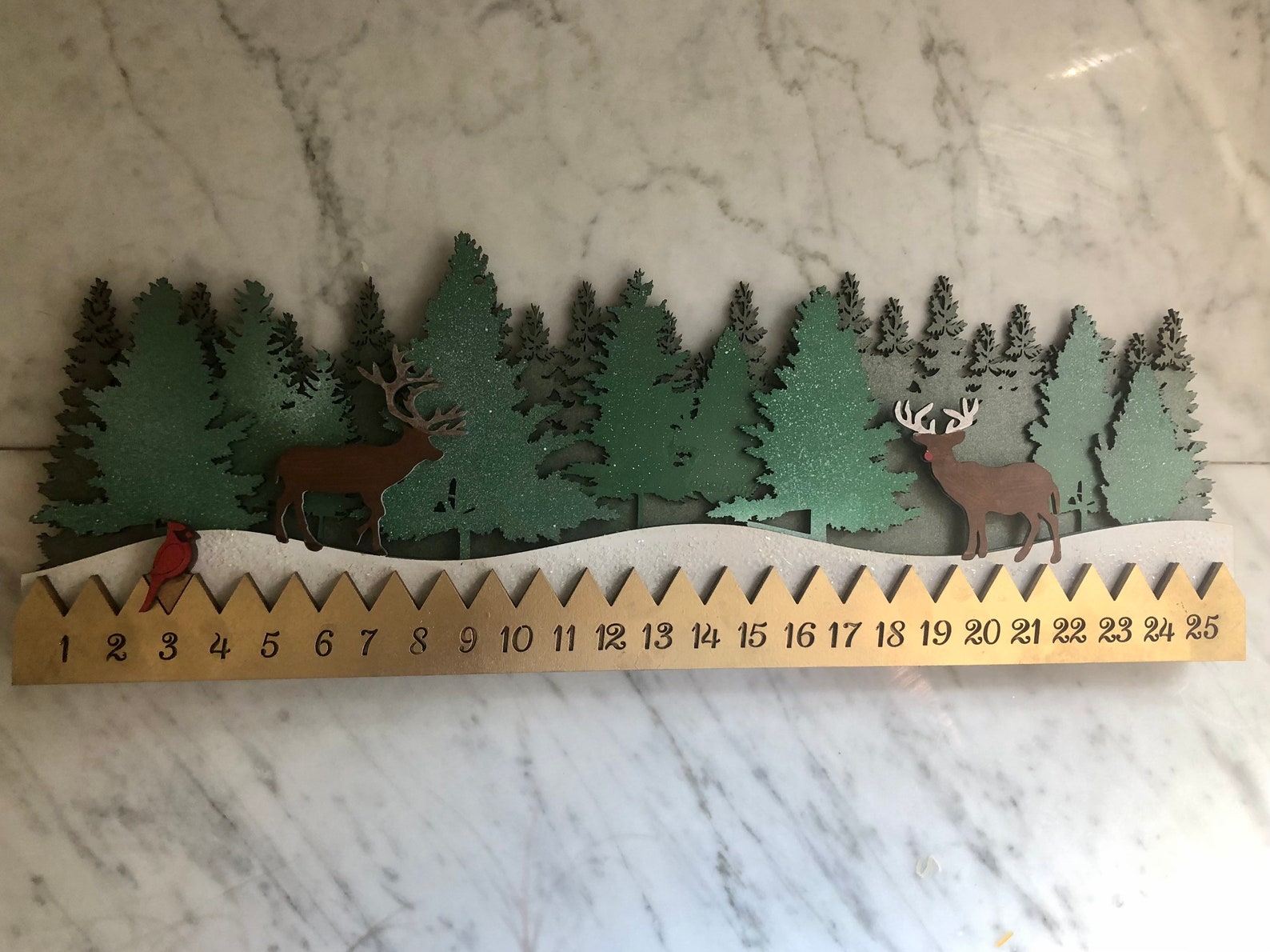 Winter Forest Advent Calendar Christmas Decor Farmhouse - Etsy