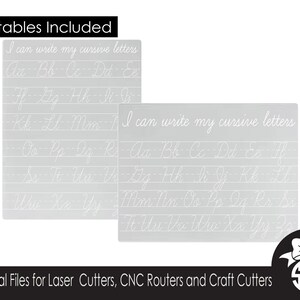 Dry Erase Writing Practice Tracing Board Collection | Digital Cut File ...