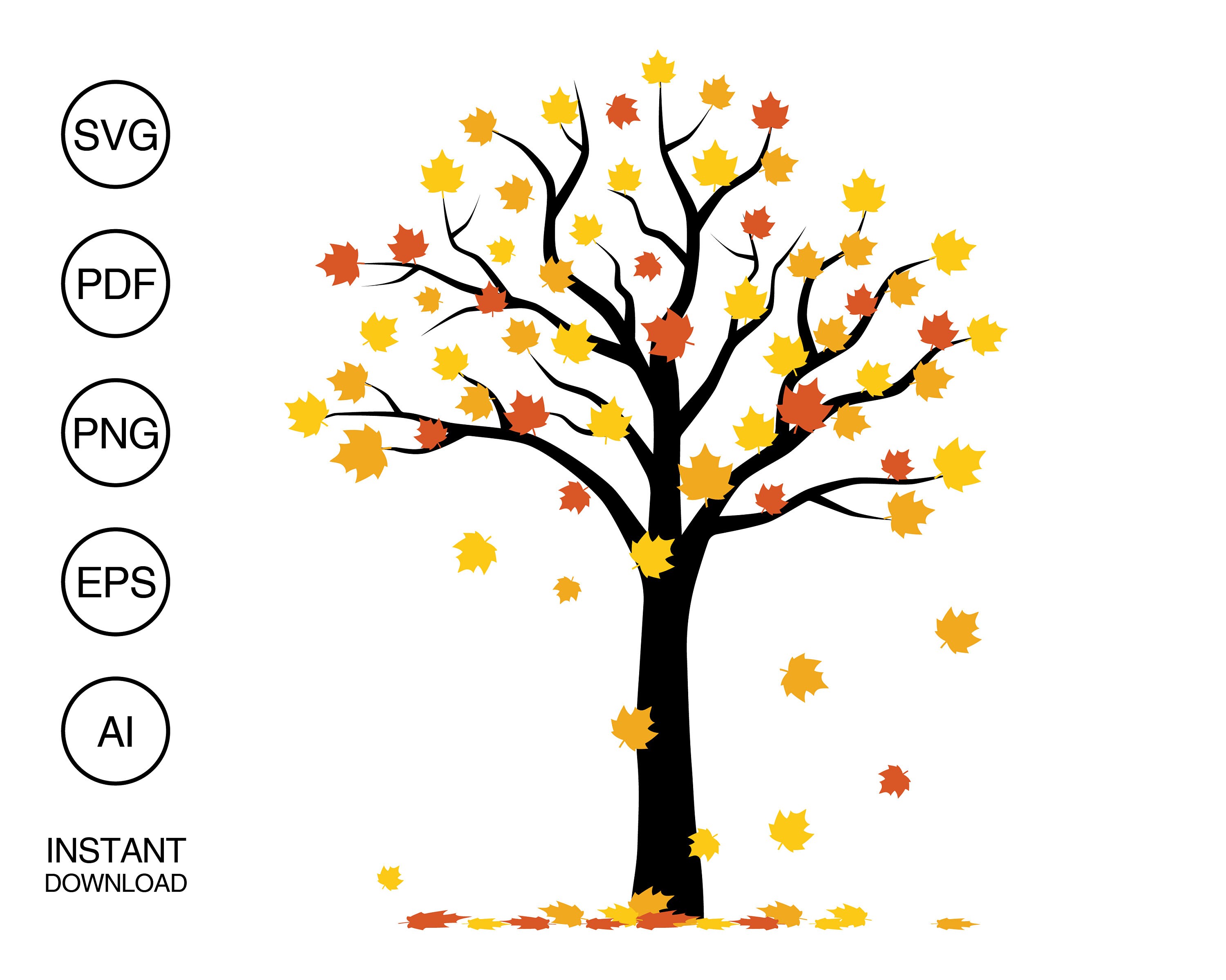 Autumn Tree SVG - Etsy