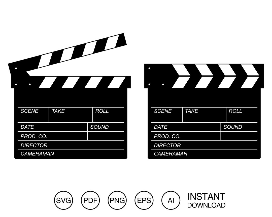 Acting Clapboard SVG - Etsy