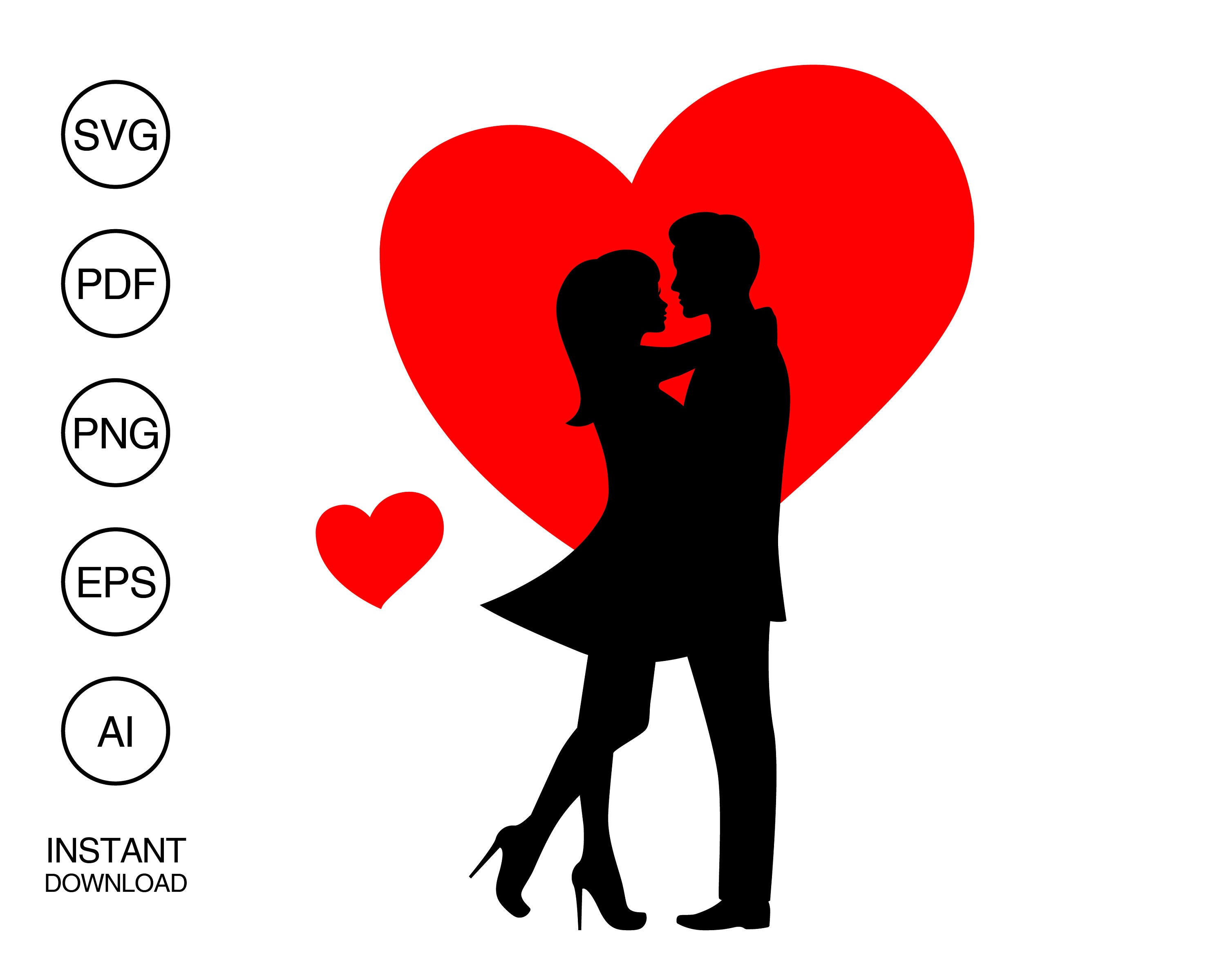 Love Couple SVG - Etsy