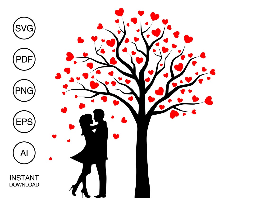 Couple Under Love Tree SVG - Etsy