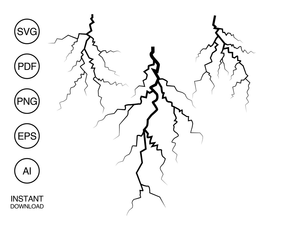 Lightning Bolts Svg - Etsy