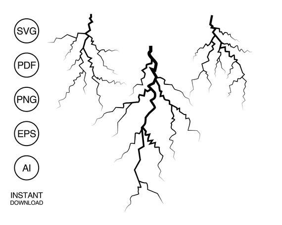 Lightning Bolts Svg - Etsy
