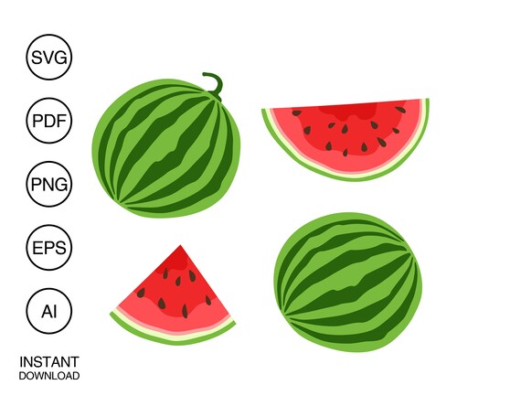 Watermelon Bundle SVG Cut File for Cricut and Silhouette - Etsy