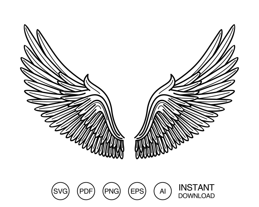 Angel Wings SVG - Etsy