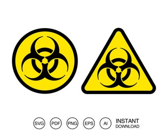 Biohazard Symbol SVG EPS DXF Digital Download Vector File | Cricut ...