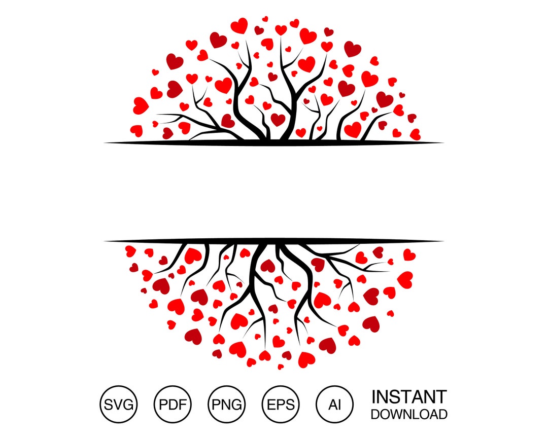 Love Tree Monogram SVG - Etsy