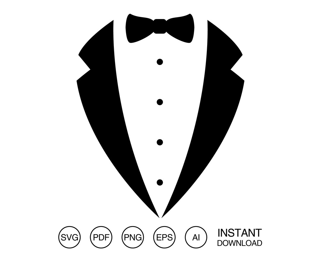 Tuxedo SVG, Vector Cut Files (digital Download) - Etsy