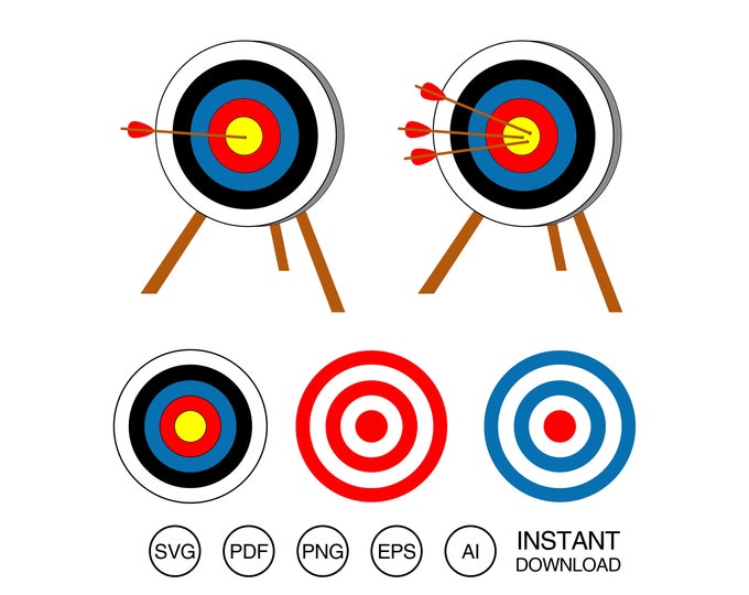 Shooting Target SVG, Bull Eye Svg, Printable Digital, Dart Svg ...