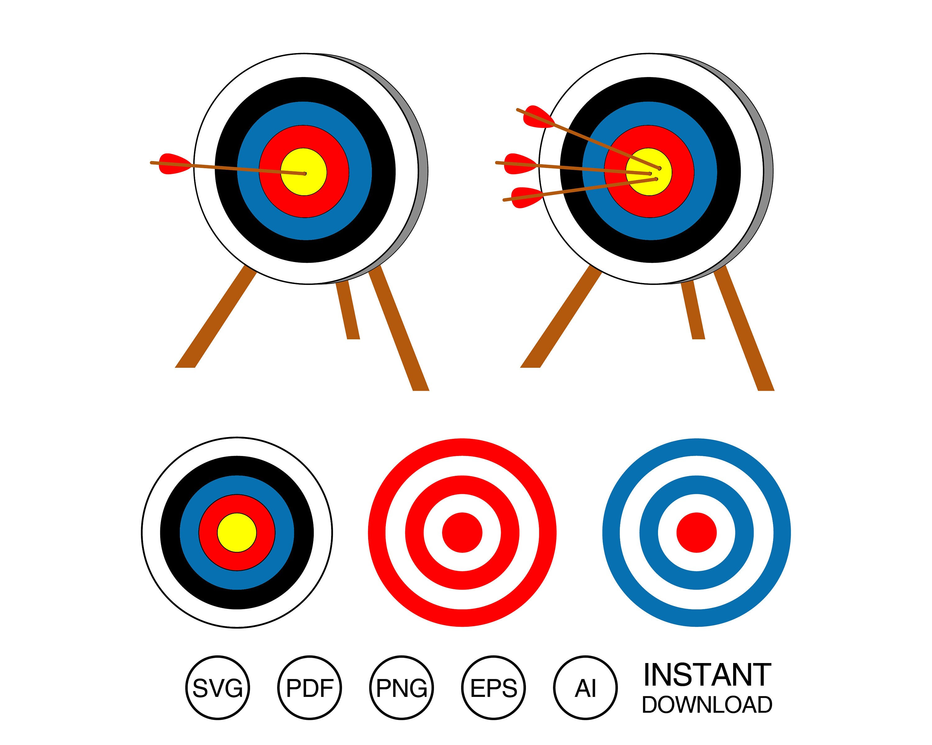Target and Arrows Bundle SVG - Etsy