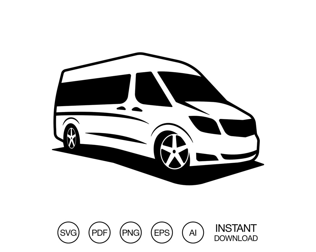Sport Van Outline SVG - Etsy