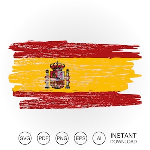 Spain Flag SVG - Etsy