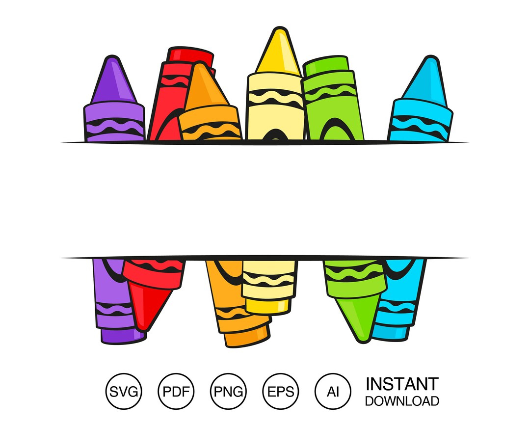 Crayon Monogram SVG - Etsy