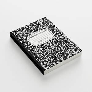 Composition Book SVG / Notebook Label Template - Etsy