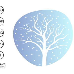 Winter Tree SVG - Etsy