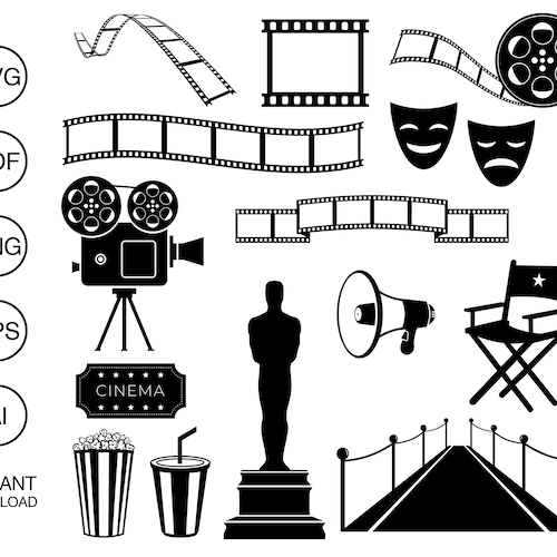 Cinema Sign SVG PNG JPG Digital Cut File Instant - Etsy UK