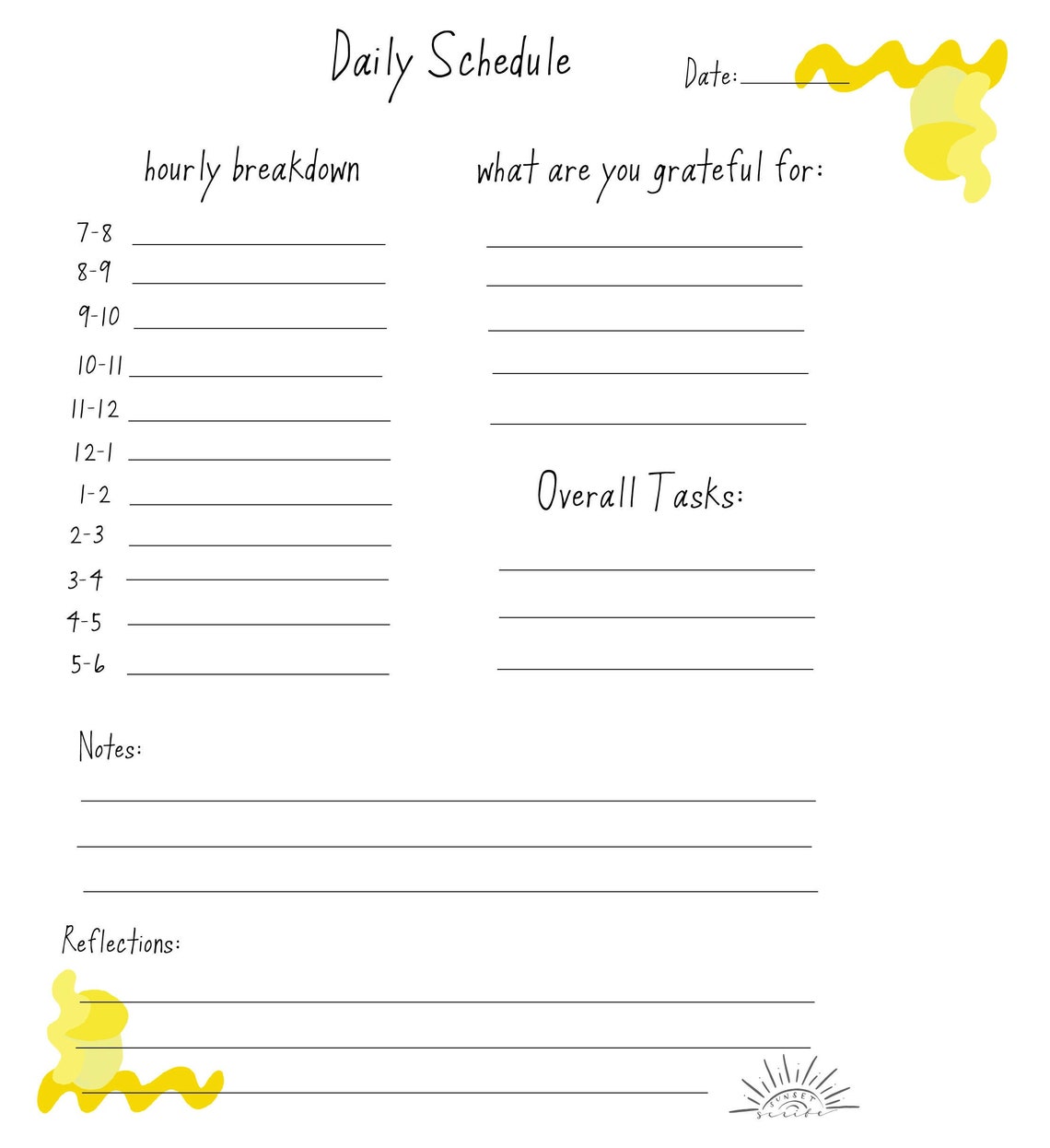 Daily Schedule- Digital Download - Etsy