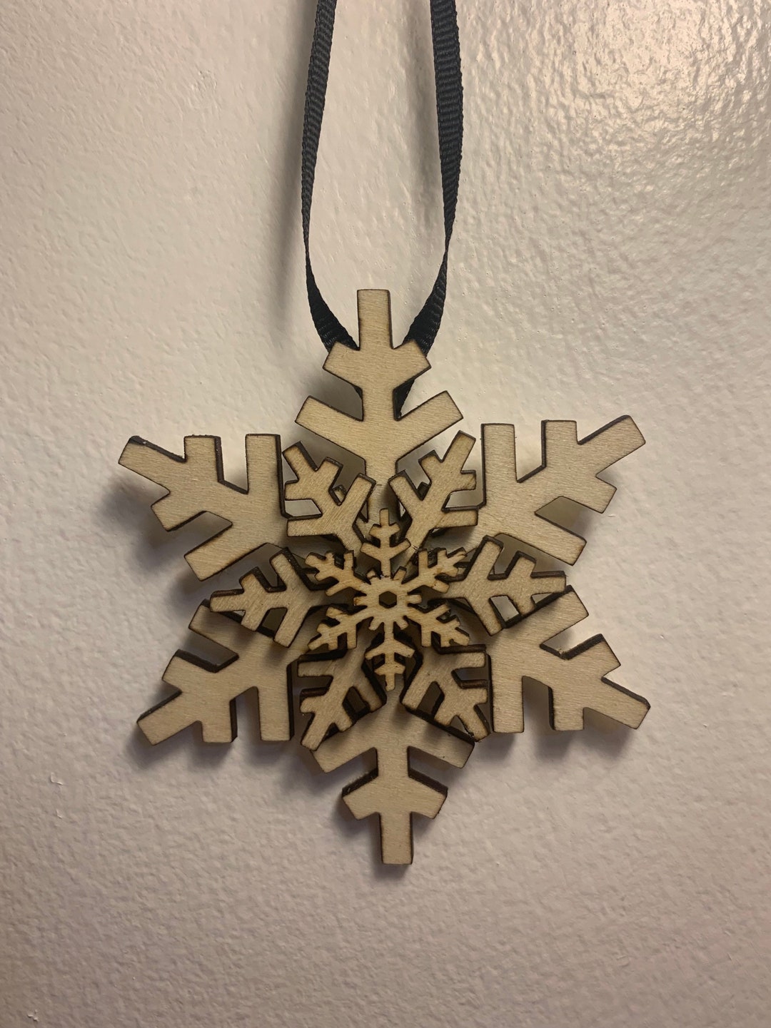 Laser-cut Wooden Snowflake - Etsy