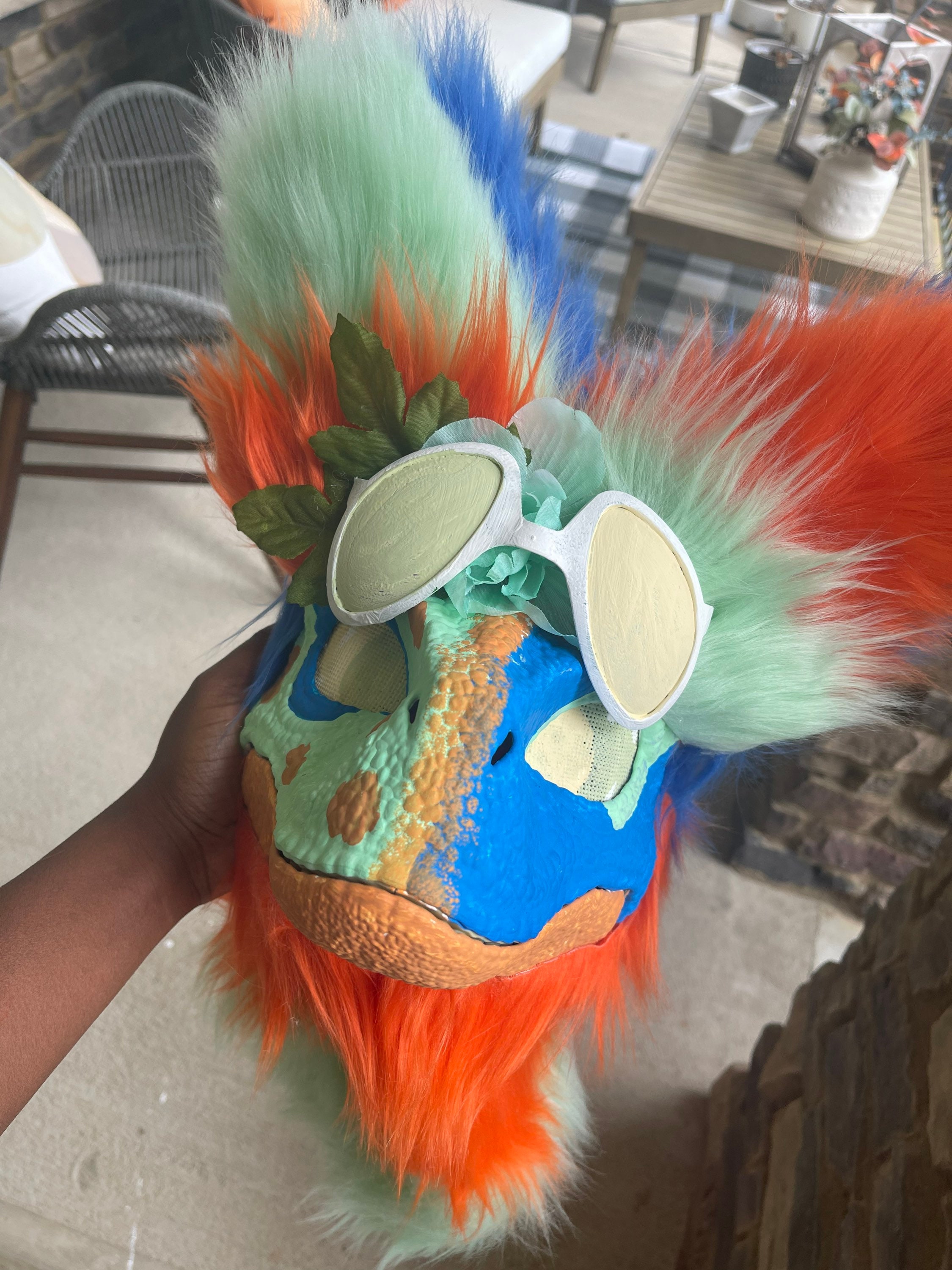 Dino Mask Pre-made Ocean Front HQ Ship Same Day - Etsy Sweden