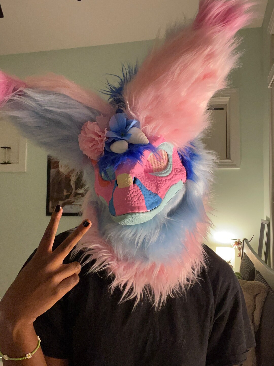 Dino Mask Pink Ocean HQ - Etsy