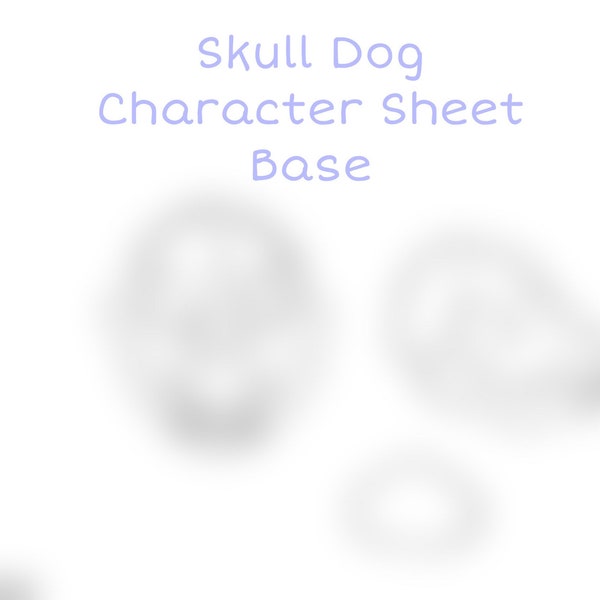 Skull Dog Reference Sheet - Etsy UK