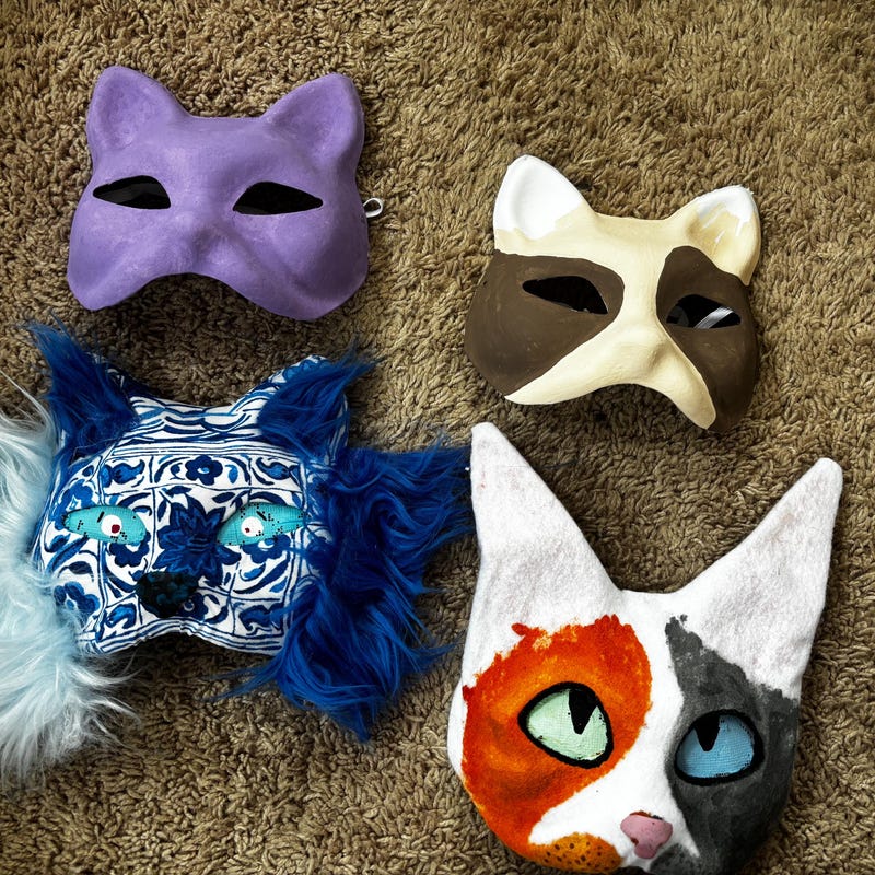 Cat Mask - Etsy