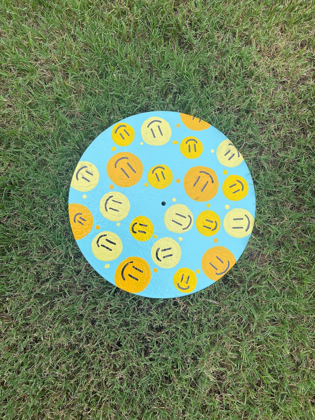 Smiley Face Painted Vinyl - Etsy