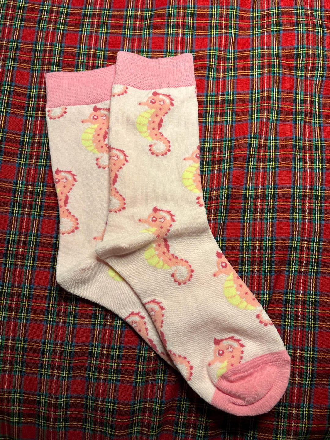 Pink Seahorse Socks - Etsy