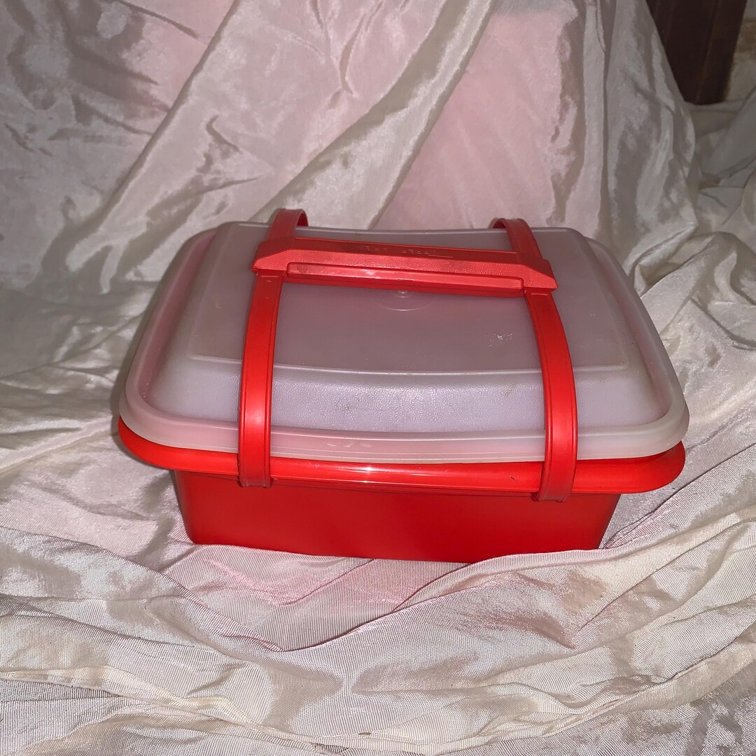 70s Vintage Tupperware Pack N Carry Lunch Box in Retro Orange Carrying ...