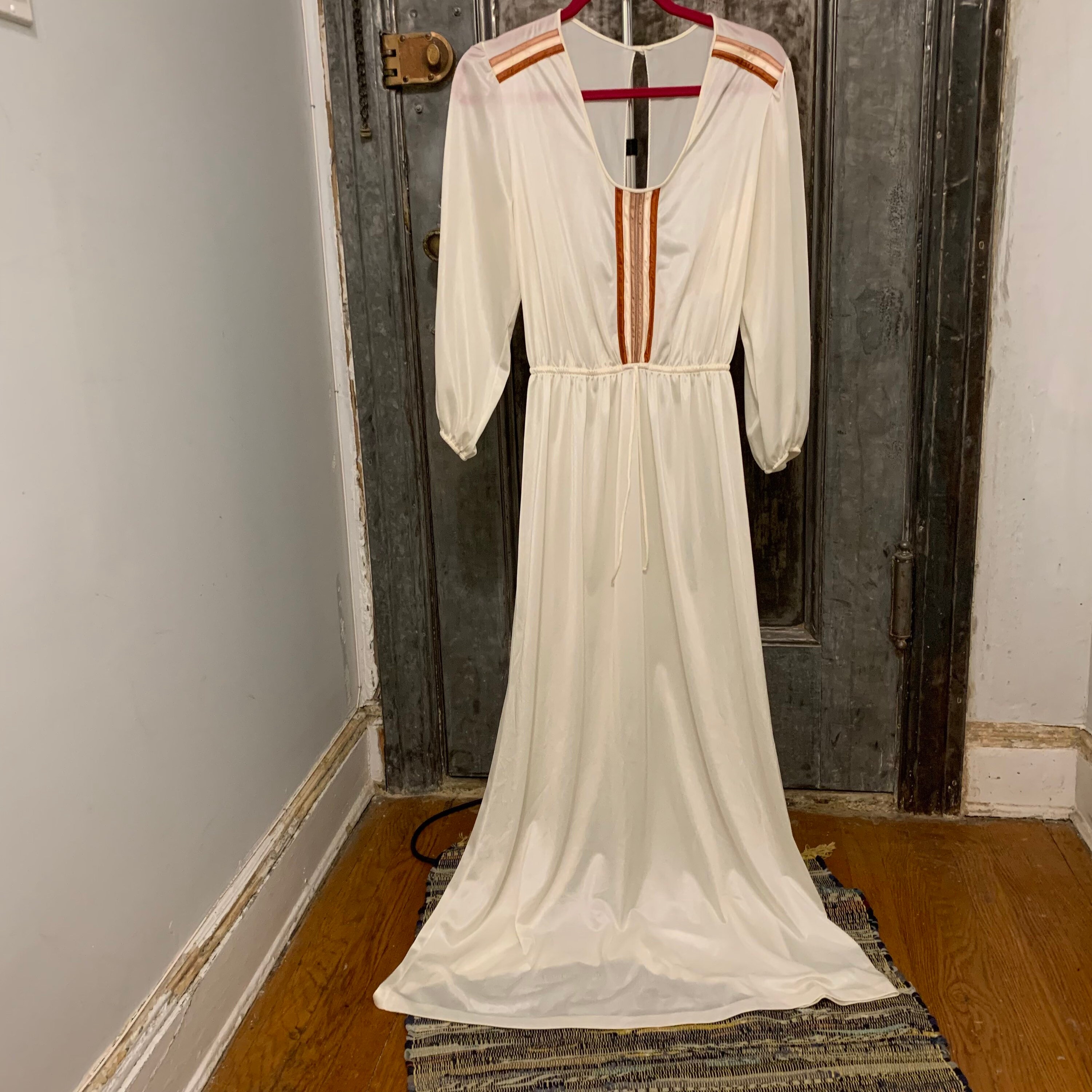 Vintage 70s Sears Nylon Cream Mid Century Mod Retro Brown - Etsy