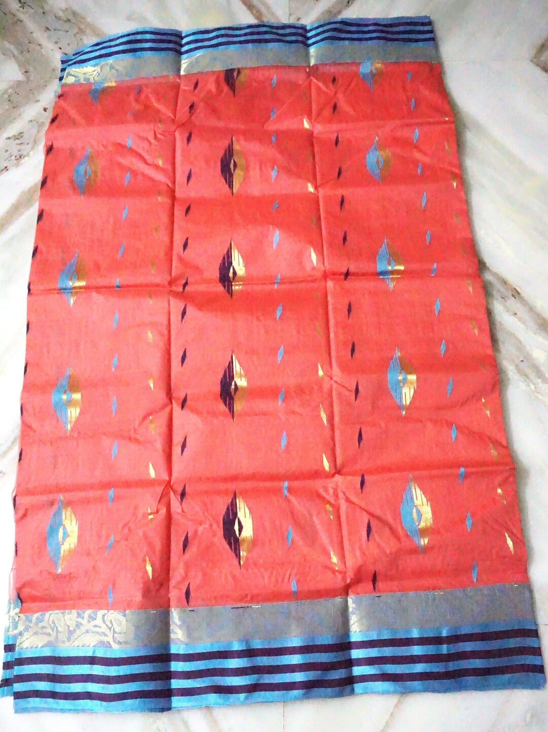Pure Tussar Saree All Over Hand Embroidery Work Handcrafted Bengali ...