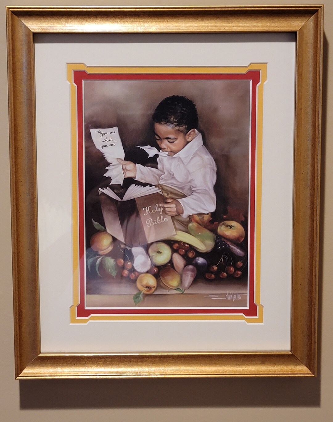 Framed African American Art Print: Edwin Lester "you Are What You Eat ...