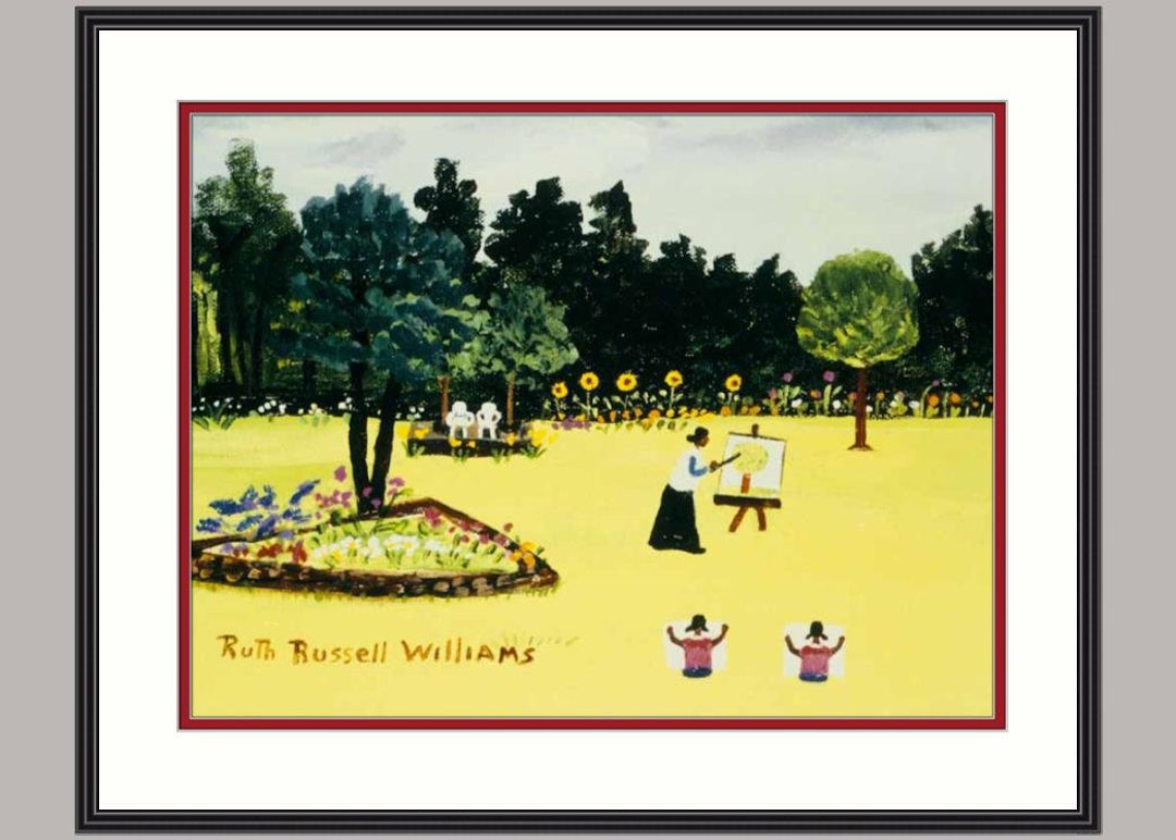 First Art Lesson / Ruth Russell Williams | Framed Black Art Print ...
