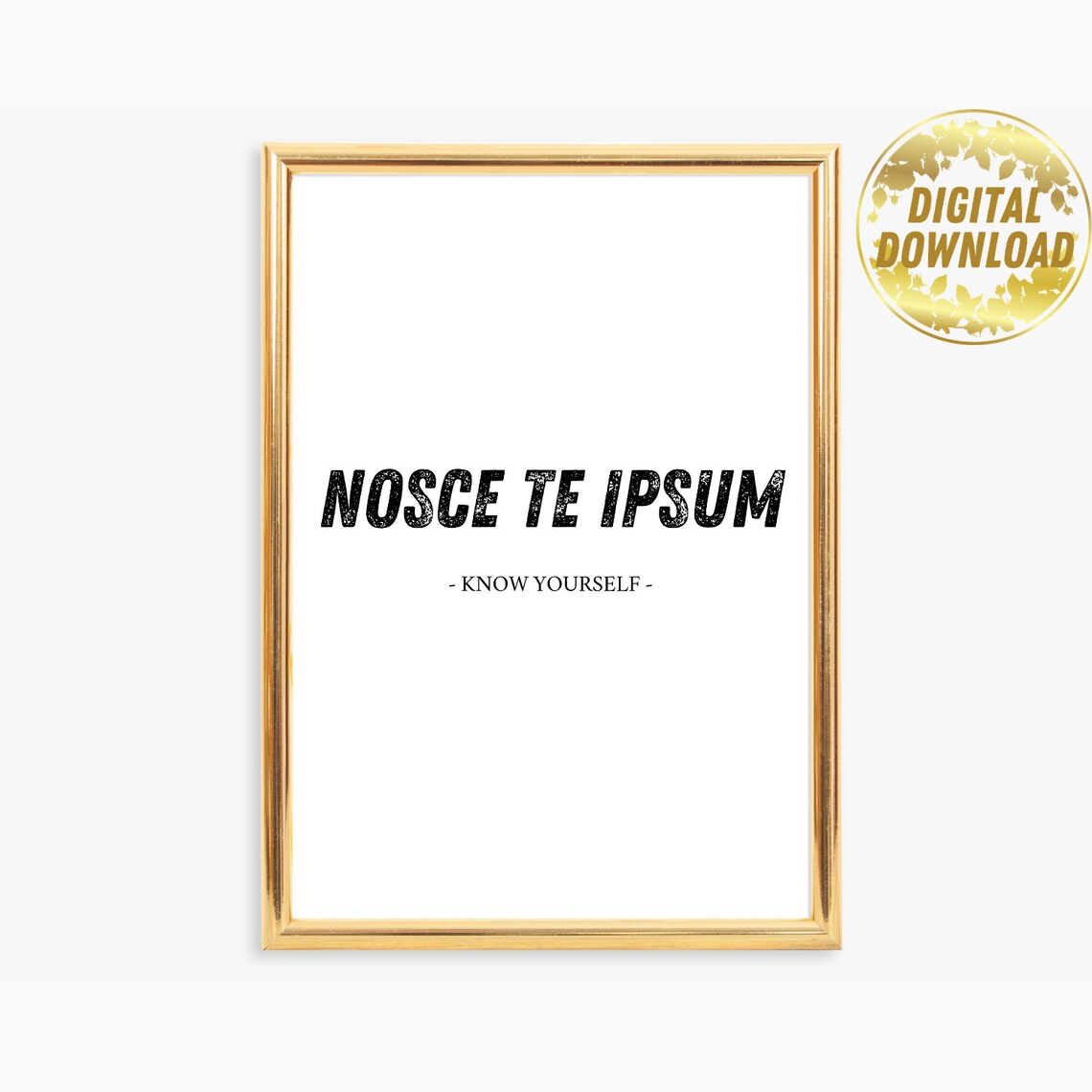 Nosce Te Ipsum Know Yourself DIGITAL DOWNLOAD Latin - Etsy