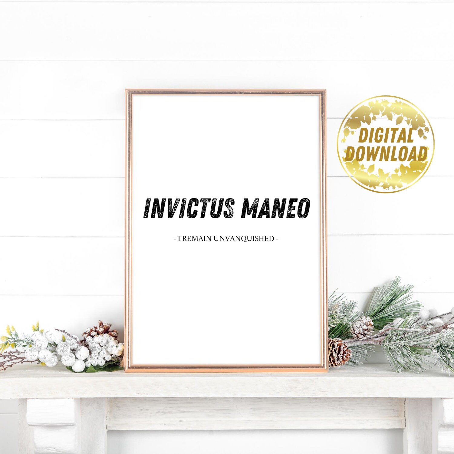 Invictus Maneo I Remain Unvanquished DIGITAL DOWNLOAD | Etsy